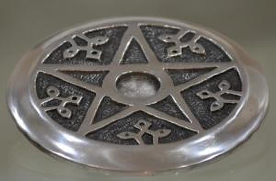 Pentacle Aluminum Altar Tile/Incense/Cone Burner | Dragonfire 2025